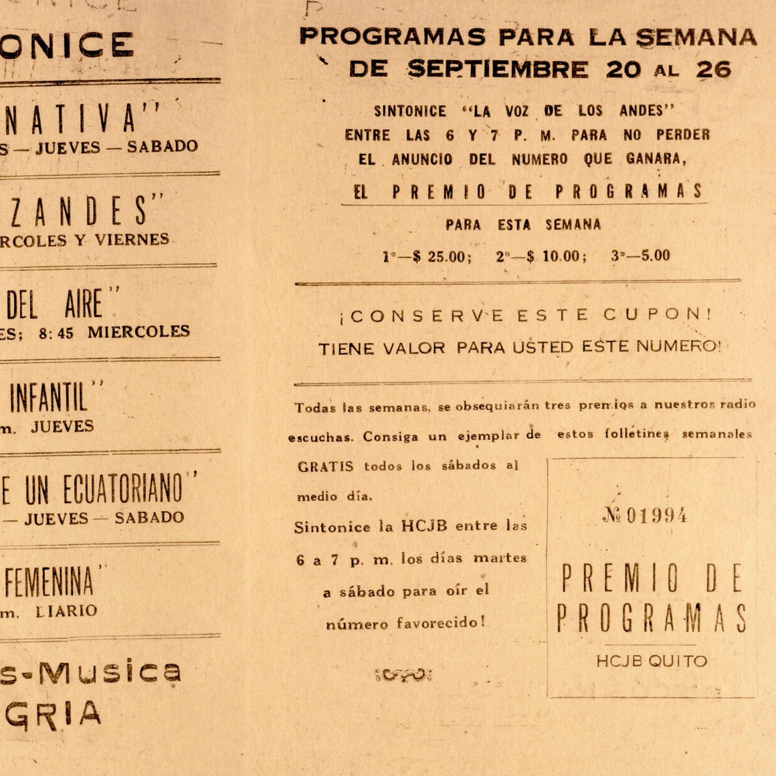 ¡ESCUCHE HCJB! - HCJB